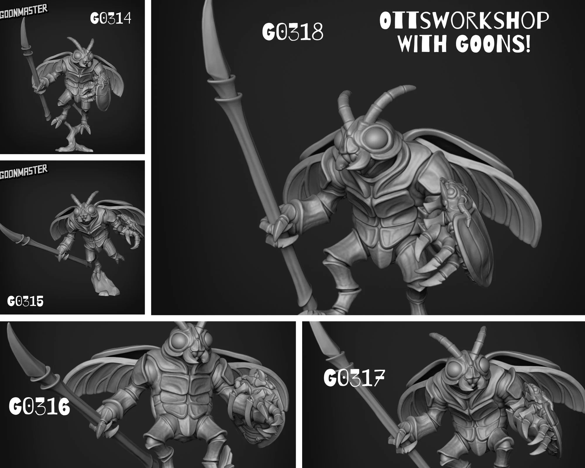 Bee Folk Bug Miniature - Set of 5 - 28mm – Ottsworkshop