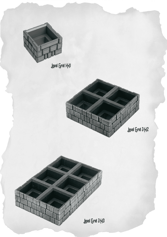 Dungeon Blocks Level Grid Pack - UD-911 Level Grid 1x1 - – Ottsworkshop