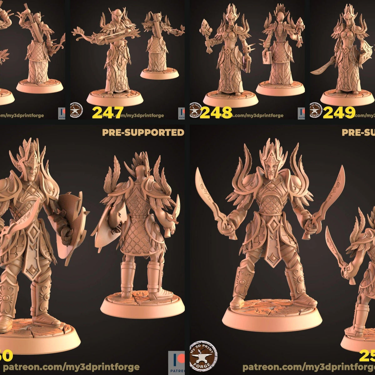 Elf Hunter Miniature | Elven Ranger & Archer for D&D & Pathfinder ...