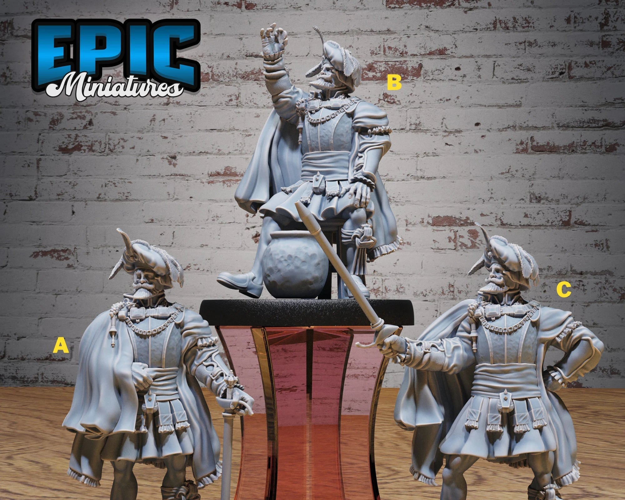 Human Musketeer Miniature - Set of 3 - 28mm – Ottsworkshop