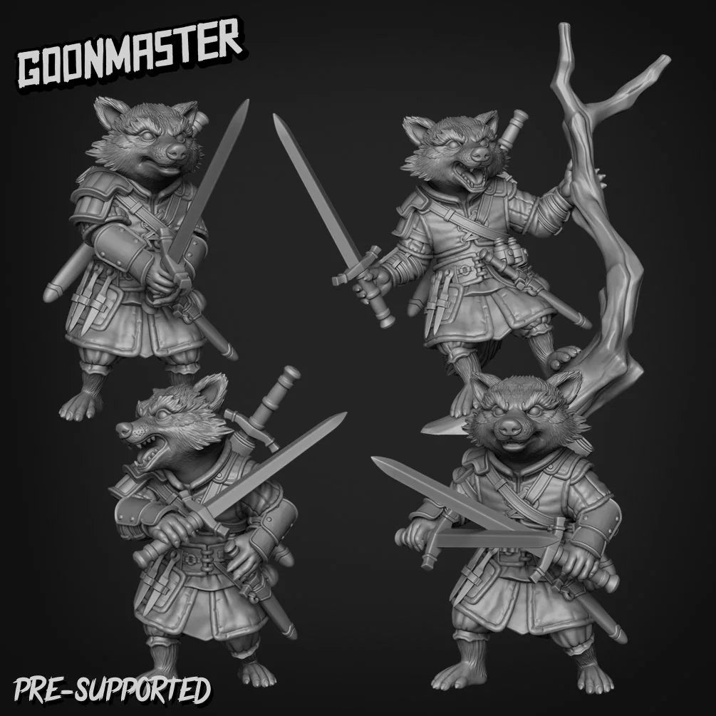 Raccoon Rogues set 3 by goons Miniatures - Ottsworkshop