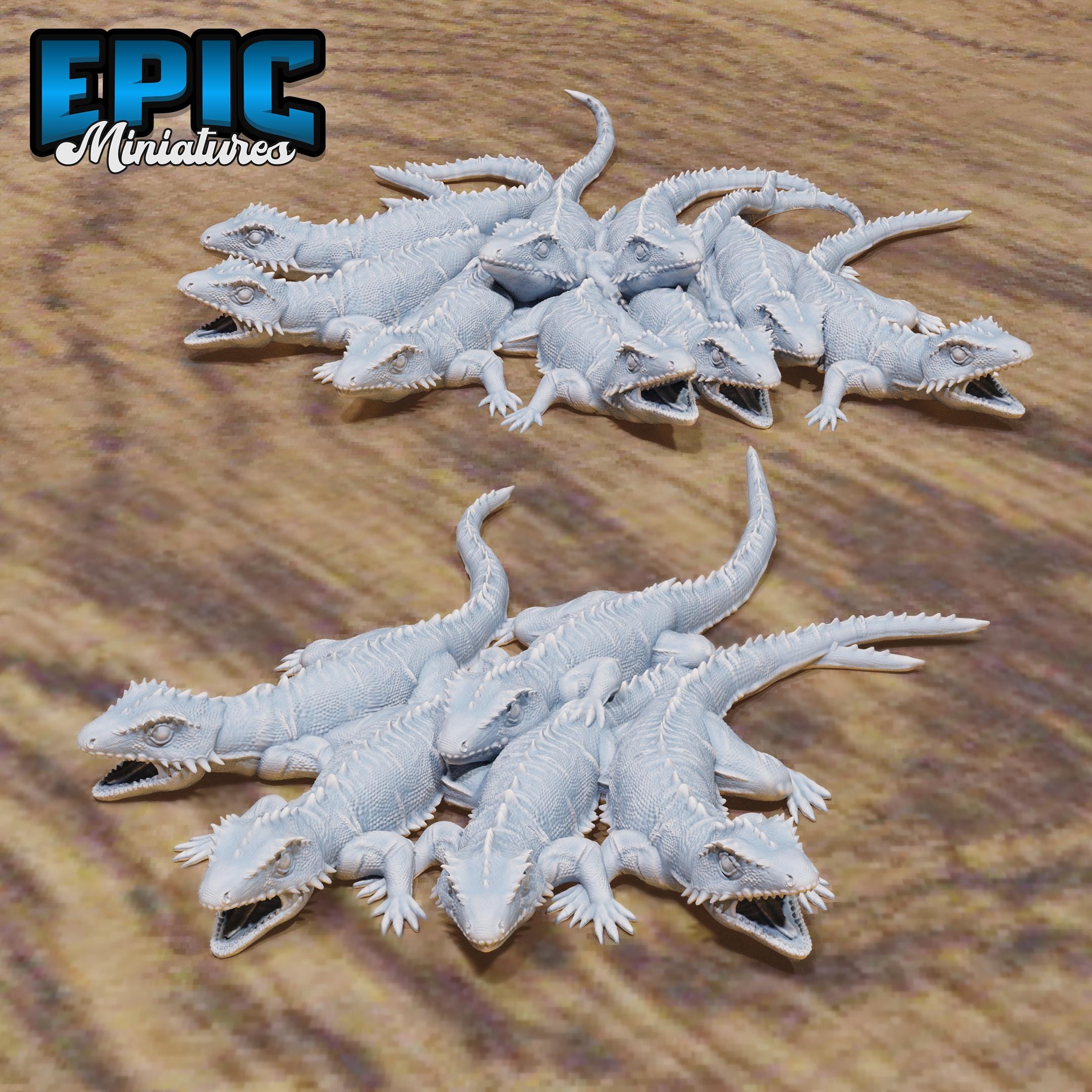 Lizard Swarm Miniature | 28mm Scale Reptilian Horde for DnD, Pathfinde ...