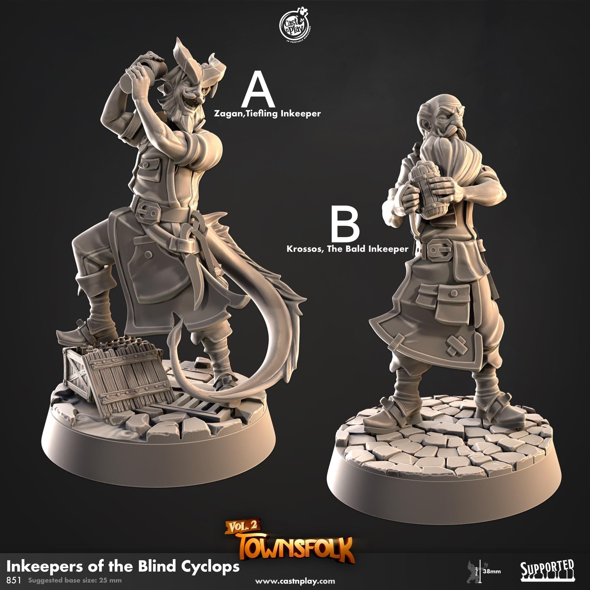 Inkeepers of the Blind Cyclops Miniature - Inkeeper A - 32mm – Ottsworkshop