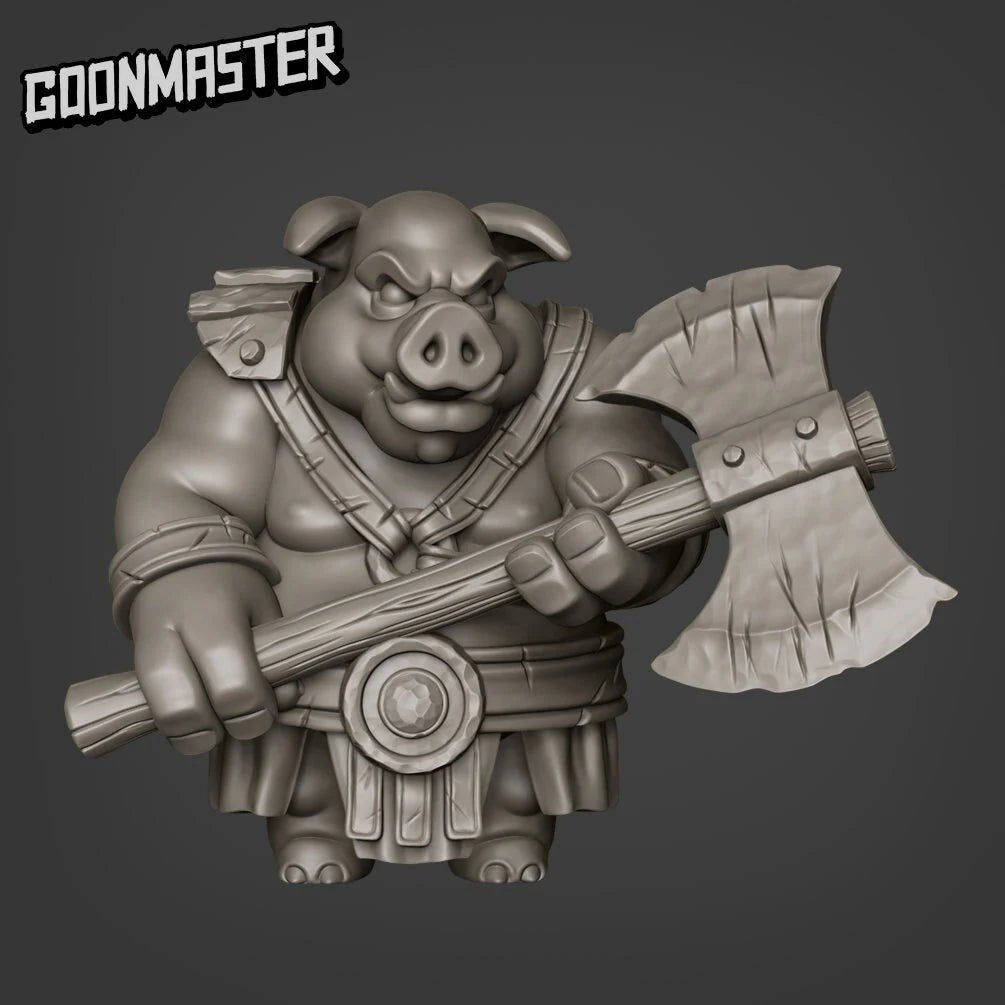 Pig Folk Barbarians Miniature | Orcish Brute Warriors for D&D ...