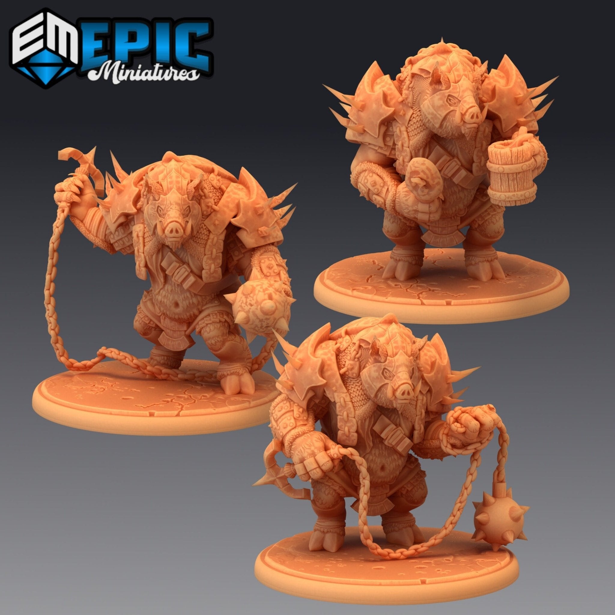 Pig Serker Miniature - Set of 3 - 28mm – Ottsworkshop