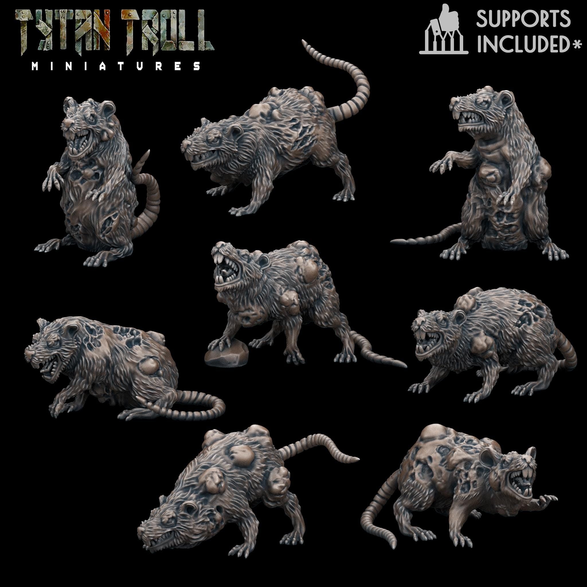The Giant Plague Rat Miniature - Plague Rat 1 - 32mm – Ottsworkshop