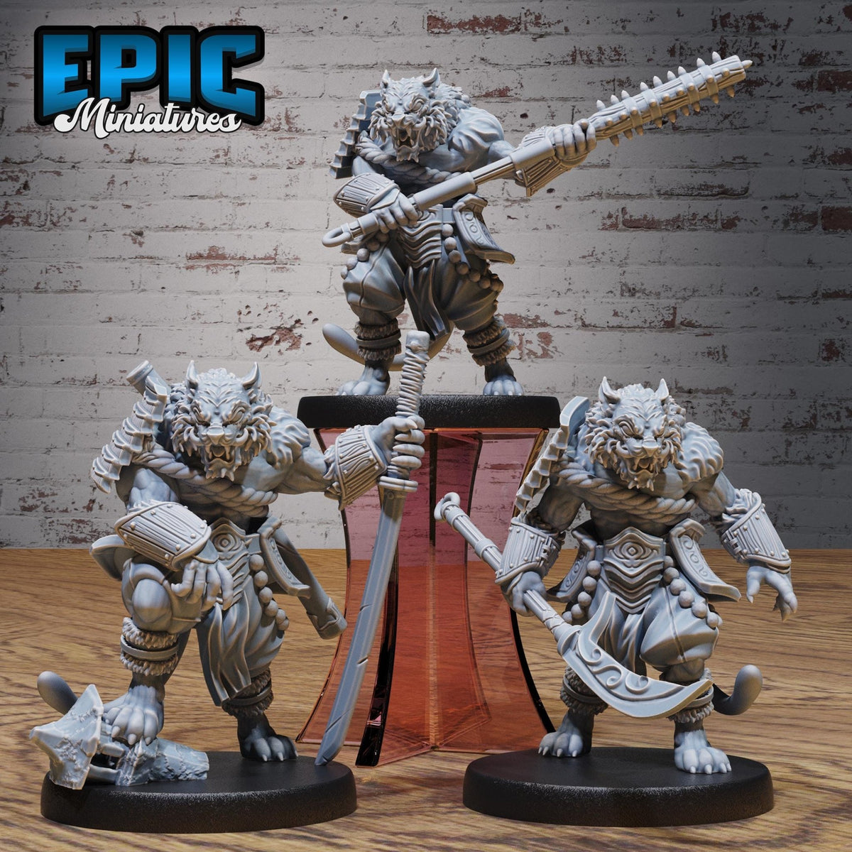 Tiger Folk Samurai Miniature | Animalfolk Warrior for D&D & Pathfinder ...